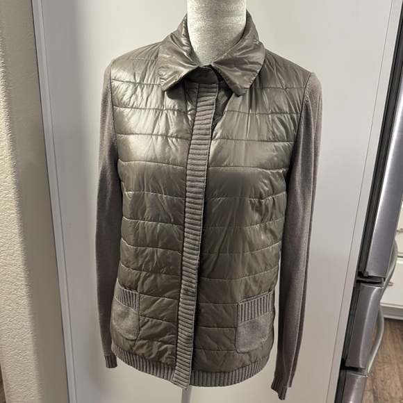 Basler | Jackets & Coats | Basler Gray Wool Cashmere Puffer Sweater ...